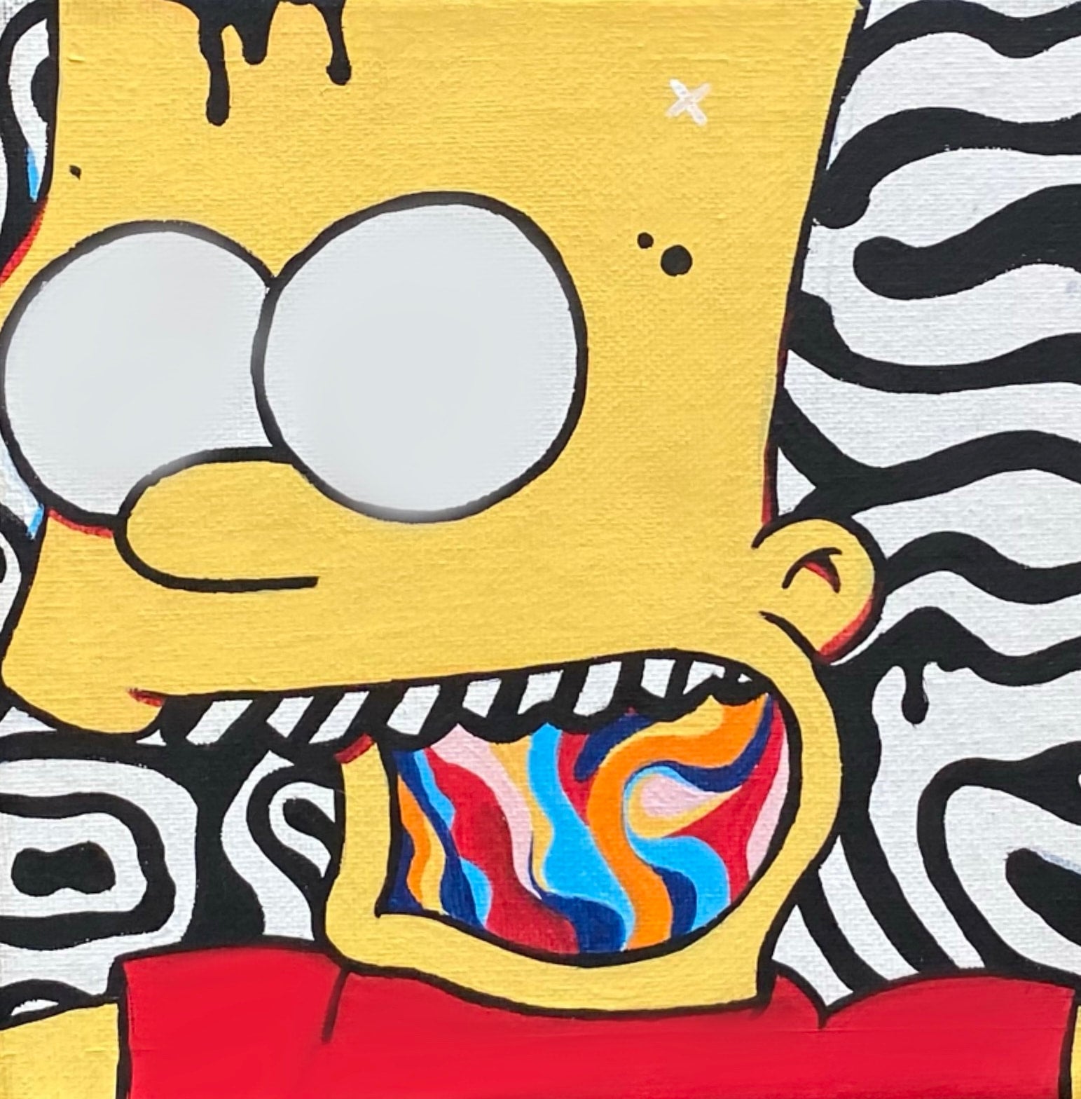 bart simpson drawing trippy